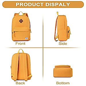 RAVUO Lightweight School Backpack Water Resistant Men Women Classic Bookbag for Teenager Girls Boys