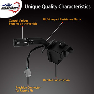 Turn Signal Wiper Dimmer Combination Multi-Function Switch | for 2005-2008 Ford F-150, 2006-2008 Lincoln Mark LT | Replaces# 5L3Z-13K359-AAA, 6L3Z-13K359-AA, SW7388, 629-00789, CBS-1332