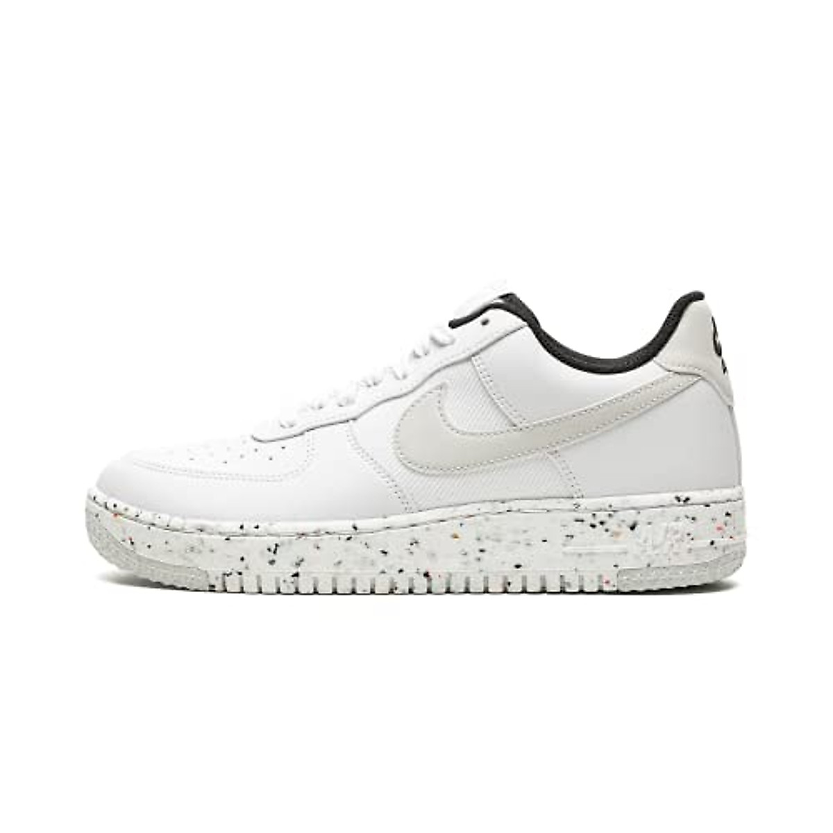Nike Men's Air Force 1 Crater Flyknit Basketball Shoes, White/Light Bone Volt-black, 9.5