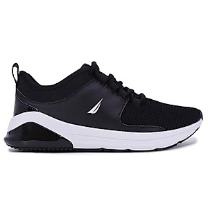Nautica Kids Boys-Girls Sneaker Comfortable Running Shoes-Forge Pond 2-Black Matte Size-13