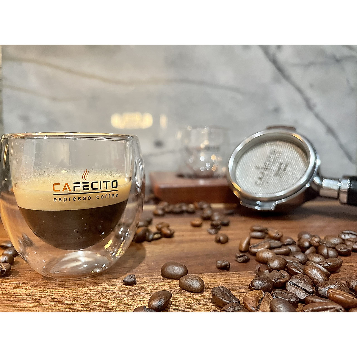 Cafecito Espresso Coffee Cafecito Double Wall Espresso Glass Cups | 80ml Espresso Shot Glass Cups Set of 2 Shot Cups Set