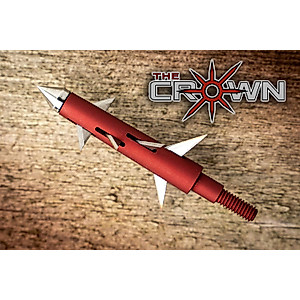 Crown Broadheads by Thorn - 100/125 Grain Broadheads for Crossbow/Compound Bow (100 Grain, Crossbow)