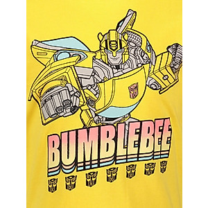Transformers Optimus Prime Bumblebee Megatron Little Boys 3 Pack Graphic T-Shirts Red/Yellow/Black 7-8