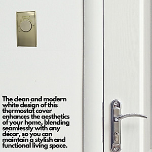 Ivory Single Pole Line Volt Thermostat Cover w/Line Volt Thermostat Knob Set - Replacement for Old Style S22 and D22 Thermostats - Easy to Install - Durable and Stylish