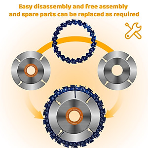 13PCS Wood Carving Disc Set for 4" or 4 1/2" Angle Grinder, Stump Tool Grinder Disc Wheel Attachments for Woodworking, Stump Grinding Tools for Wood Cutting Shaping Carving Sanding and Polishing