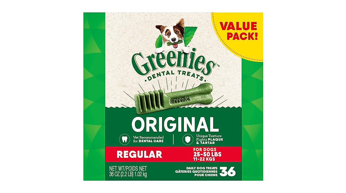 Greenies Dog Dental Treats for Medium Dogs - Fresh Breath & Clean Teeth