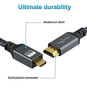 Twozoh 4K Micro HDMI to HDMI Cable 1FT, Short High-Speed Full HDMI to Micro HDMI Braided Cord Support 3D 4K/60Hz 1080p