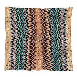 UIWOLTIK Geometric Zig Zag Stripes Silk Scarf for Hair Wrapping at Night Scarves for Women Light weight Silk Hair Wrap Bandana for Sleeping 35 Inch Square Scarf
