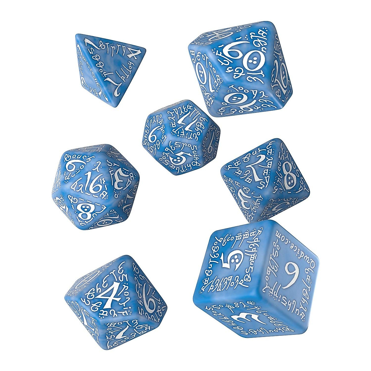 Elvish Glacier & White Dice Set