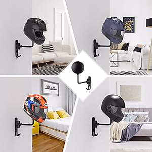 LIFXIZE Helmet Hanger Wall Mount 180° Swivel Helmet Holder for Motorcycle Bike Racing Outerwear Sports Gear