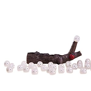 Glow in Dark Tree Elves,Mini Resin Briquette Elves,Gardening Potted Decorative Doll,Figurine Ornaments,Miniature Landscape Fairy Garden Gnome Decoration,Patio,Balcony,Outdoor,Lawn Decorations 50PCS