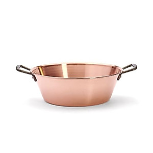 De Buyer Copper Jam Pan with 2 Cast Iron Handles Diameter 38 cm