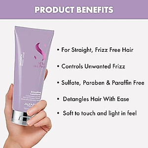 Alfaparf Milano Semi di Lino Smooth Conditioner for Frizzy and Rebel Hair - Detangles Hair - Controls Frizz - Straightens and Hydrates Unruly Hair, 6.76 fl. oz.