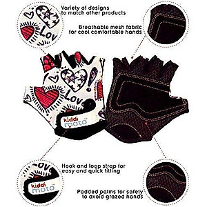 Kiddimoto Kids Cycling Gloves| Anti-Slip Kids Bike Gloves for Boys and Girls| Fingerless Kids Mountain Bike Gloves for BMX, MTB Riding, Gymnastics, Scooters, Skateboard, Rollerblade.