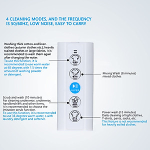 Portable Washing Machine,USB Powered Mini Turbo Washing Machine,Portable Washing Machine for Sink Dormitory Dorm Bucket Suitable for Travel,Business Trip,Home,Outdoor,Apartment(EU plug)