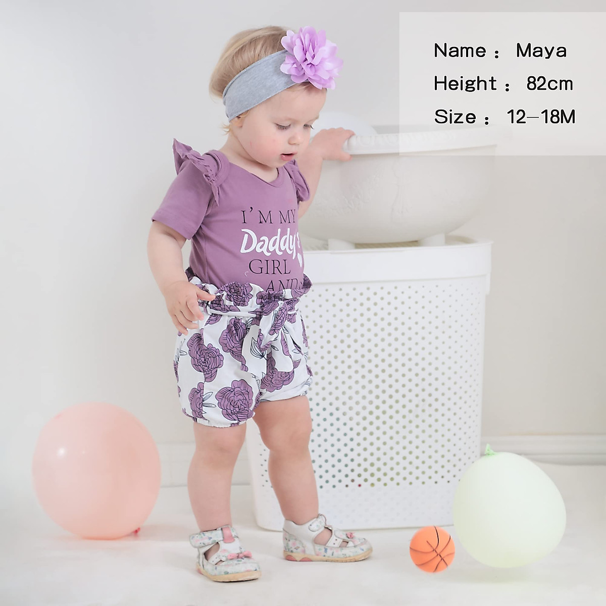 Renotemy Infant Girl Clothes Newborn Outfits Gifts Short Sleeve Romper Pants Set 0-3 Months Baby Girl Clothes Outfit Sets