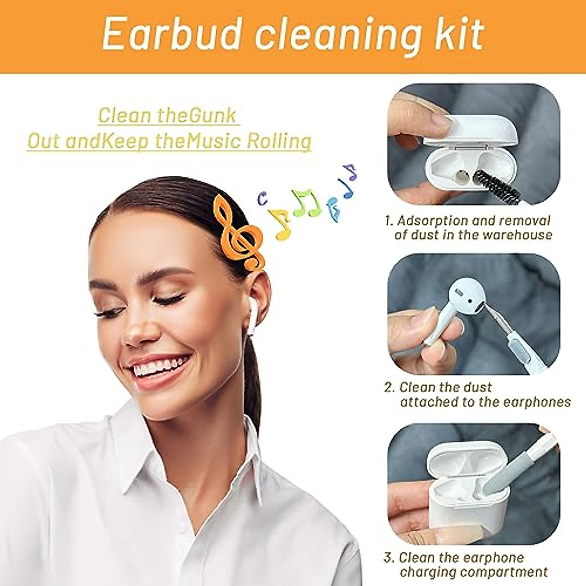 Laptop Screen Keyboard Phone Cleaner kit,20 in 1Multi-Tool Electronic Cleaning kit for MacBook iPad iPhone Pro Tablet TV Screen, PC Earbud Camera The Lens of Brush Tool,Portable Storage Design