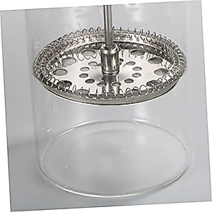 Mikinona 304 Heat Resistant Coffee Pot Concentrated Coffee Multi-function Coffee Pot Filter Teapot Machine Espresso Coffee Filter Pot Espresso Ground Coffee Fashion Coffee Pot Silver