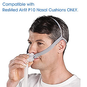Resmed Airfit P10 Headgear Strap, Replacement CPAP Headgear Compatible with Resmed Airfit P10, 3 Elastic Straps and 6 Adjustment Clips