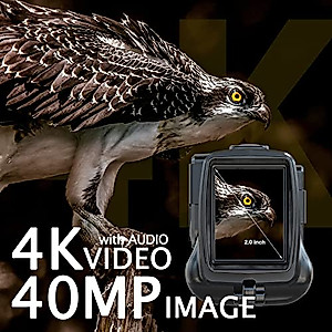 Night Vision Monocular, 4K Upgraded Digital Monocular with Night Vision, Infrared Goggles Binoculars with 8X Zoom 2000mAh Rechargeable Battery, for Adult Hunting Camping Travel, with 32GB Card