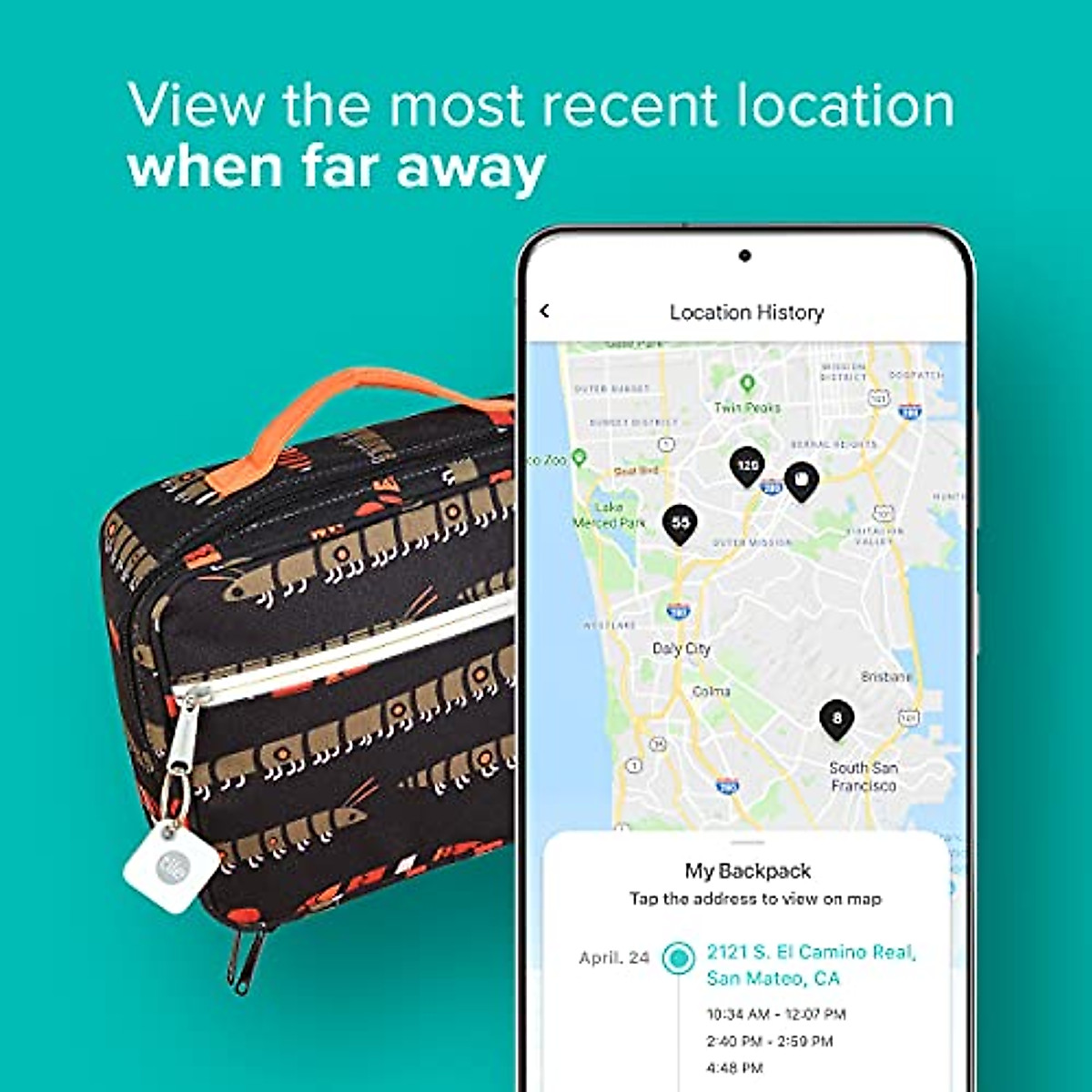 Tile Mate (2020) 1-pack - Bluetooth Tracker, Keys Finder and Item Locator for Keys, Bags and More; Water Resistant with 1 Year Replaceable Battery