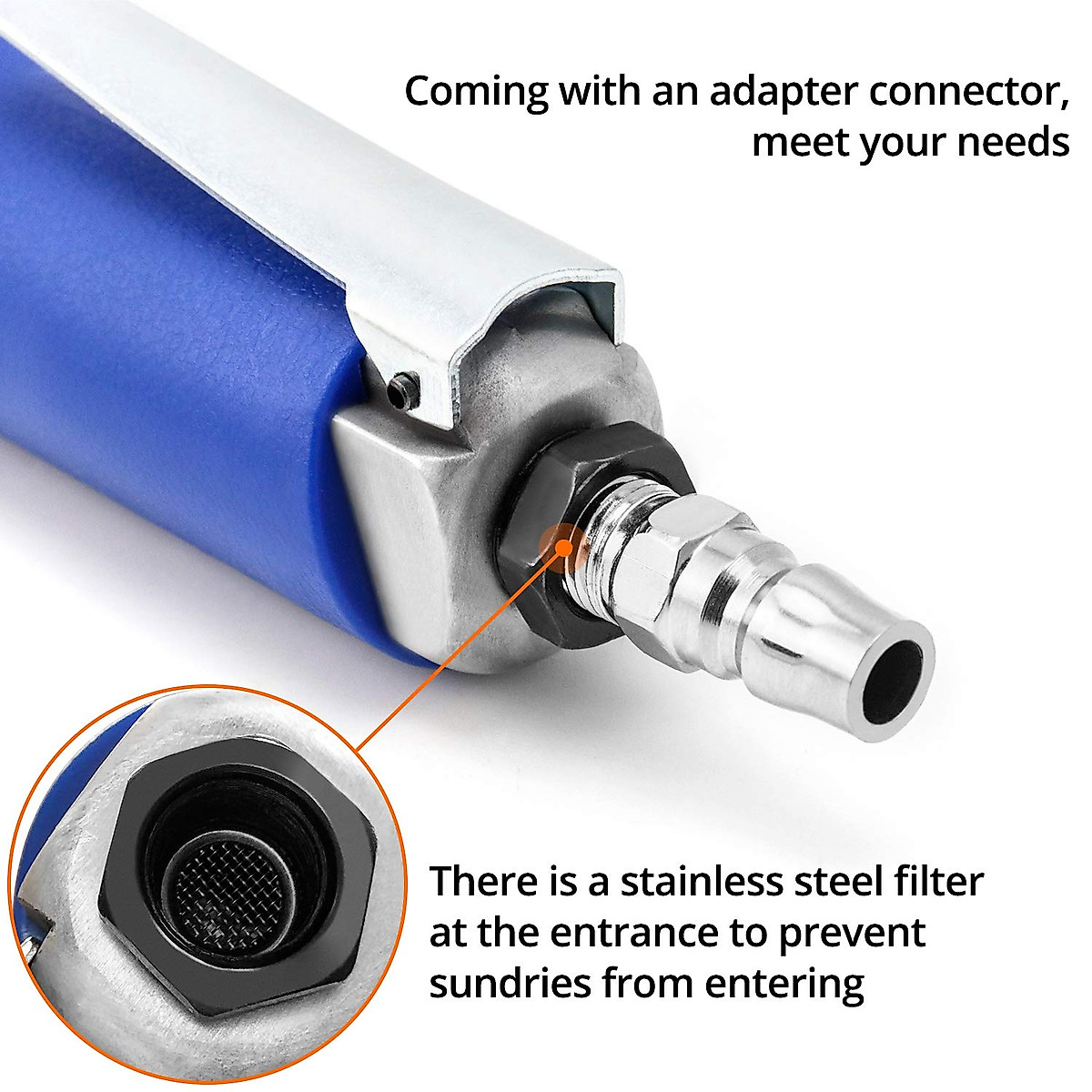 QWORK 1/2" Air Ratchet Wrench,Super Fast Heavy Duty Air Ratchet, 65ft-lbs Max Torque