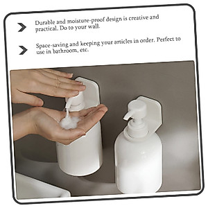 Cabilock 8 Pcs Wall Storage Rack Bathroom Bottle Bracket Bathroom Shower Gel Bottle Stand Bathroom Accessory Bathroom Storage Holder Waterproof Shower-gel Holder Shampoo Bottle Rack