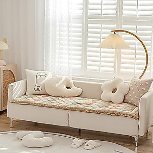 HOMEREFROM Large Plaid Square Pet Mat Bed Couch Cover for Dog, Funny Couch Cover for Sofa, Sofa Cover for Large Dogs, Dog Bed Cover Pet Blanke (27.55 * 70.86, Gray)