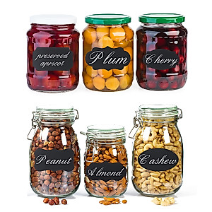 Mr. Pen- Chalkboard Labels, 100pc, Assorted Shapes, 1 White Chalk Marker and Small Towel, Labels, Label Stickers, Labels for Storage Bins, Sticker Labels, Bottle Labels, Food Labels, Jar Labels