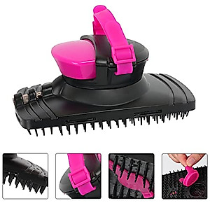 Balacoo with Cow Tail Horses Tools Tool Hair Brush Professional Shower for Loose Bath Shedding Livestock Cleaning Scrubber Grooming Massage Comb Supplies Removal Body Removes Handle