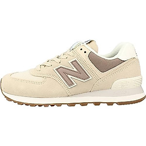 New Balance Women's 574 Sneakers, Sandstone/Mushroom/Angora, Tan, 7.5 Medium US