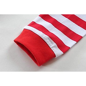 Little Boys Girls Christmas Pajamas Set Long Sleeve Sleepwear 100% Cotton Reindeer Pajama Toddler Kids Pjs for Boy Jammies Holiday Clothes Sets Size 3T