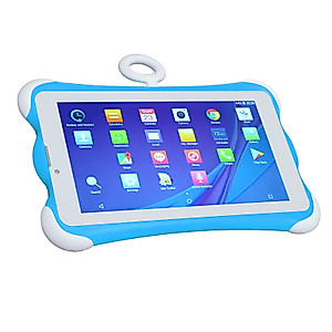 Haofy Toddler 7 Inch Tablet Blue Kids Tablet 3GB RAM 32GB ROM Animation Multifunction MTK6582 CPU Processor 3 Card Slots for Games (US Plug)