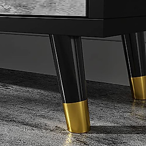 DiDuGo Shoe Cabinet Shoe Storage Organizer with 3 Flip Drawers & Locker, Shoe Storage Cabinet with Wooden Legs, for Entryway Rustic Grey and Dark Grey (47.2”W x 9.3”D x 47.2”H)