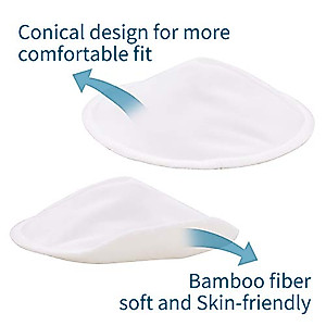 Soarwg Kids Organic Bamboo Nursing Pads for Mom, Super Absorbent Nursing Pad Washable Reusable Breast Pads for Breastfeeding, 8 Pack with Waterproof Carry Bag & Laundry Bag