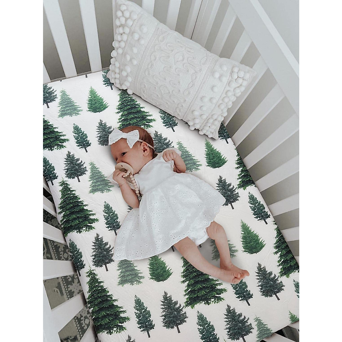 Soft Fitted Crib Sheet, Stretchy and Breathable Toddler Crib Sheet for Boys and Girls, Fits Standard Crib and Toddler Mattress