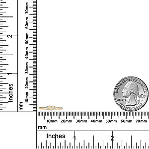 AVORA 10K Yellow Gold Simulated Diamond CZ Heart Ring, Size 4 - Size 4