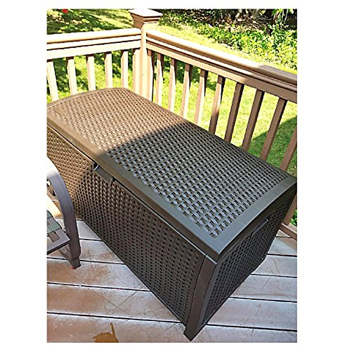 Outdoor Wicker Storage Box Patio Large Garage Kitchen Large Deck Cushions Resin Lock Bench Container Bin Shed & eBook