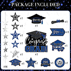 14 Pack Graduation Garland Class of 2022 Graduation Decoration Diploma Hat Star Congrats Garland Banner Congrats Grad Streamers Backdrop for Graduation Party Supplies College Grad Decor (Orange)