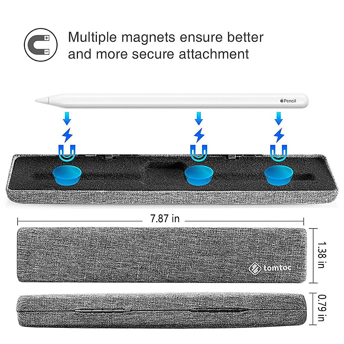 tomtoc Holder Case for 2024 New iPad Pencil Pro, iPad Pencil, Protective Storage Case for iPad Pen, Travel Carrying Pencil Box Fit for iPad Pro/Air 2024/iPad Air 5/iPad Mini 6