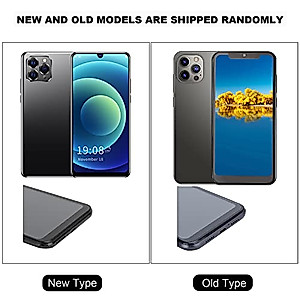 Dilwe1 i12 Pro MAX Unlocked Smartphone,6.7in HD Bang Screen Mobile,1+8G Dual Sim Cell Phone Support 128G Memory Card for Android 6.0 Black(US)