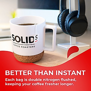 Colombia Medium Roast Coffee Tea Bags, Single Serve Coffee in Tea Bags for On-the-Go Brew, Cold Brew Bags Alternative to Instant Coffee Packets, Single Origin, Box of 10 - SOLID Coffee Roaster’s