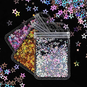 Stars Crystal Sequins Epoxy Resin Mold Filler Holographic Nail Sequins Glitter Flakes for Nail Art Decorations