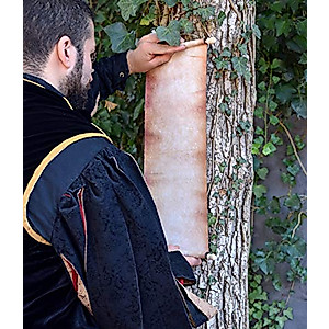 Arte of the Booke Blank Paper Scroll on Wood Rods, 7.5 x 30 Inches - Handmade in the USA