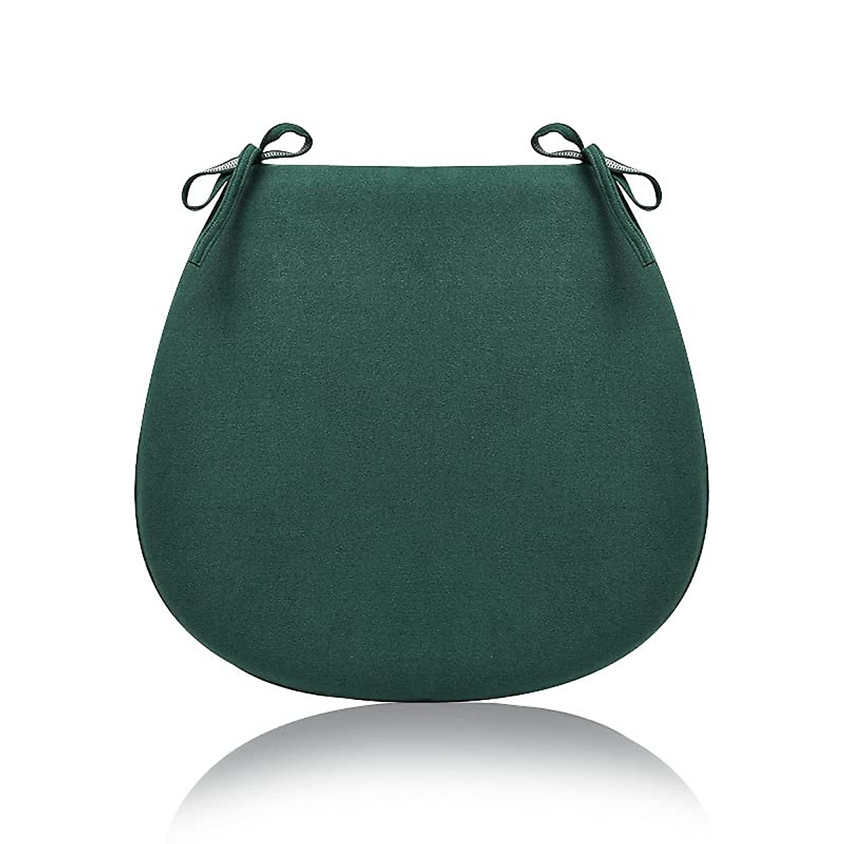 4 Count Memory Foam Kitchen Dining Chair Pads with Ties Soft Seat Cushion Non-Slip Chair Cushion with Machine Washable Cover-Peacock Green||40X40cm/15.7x15.7in