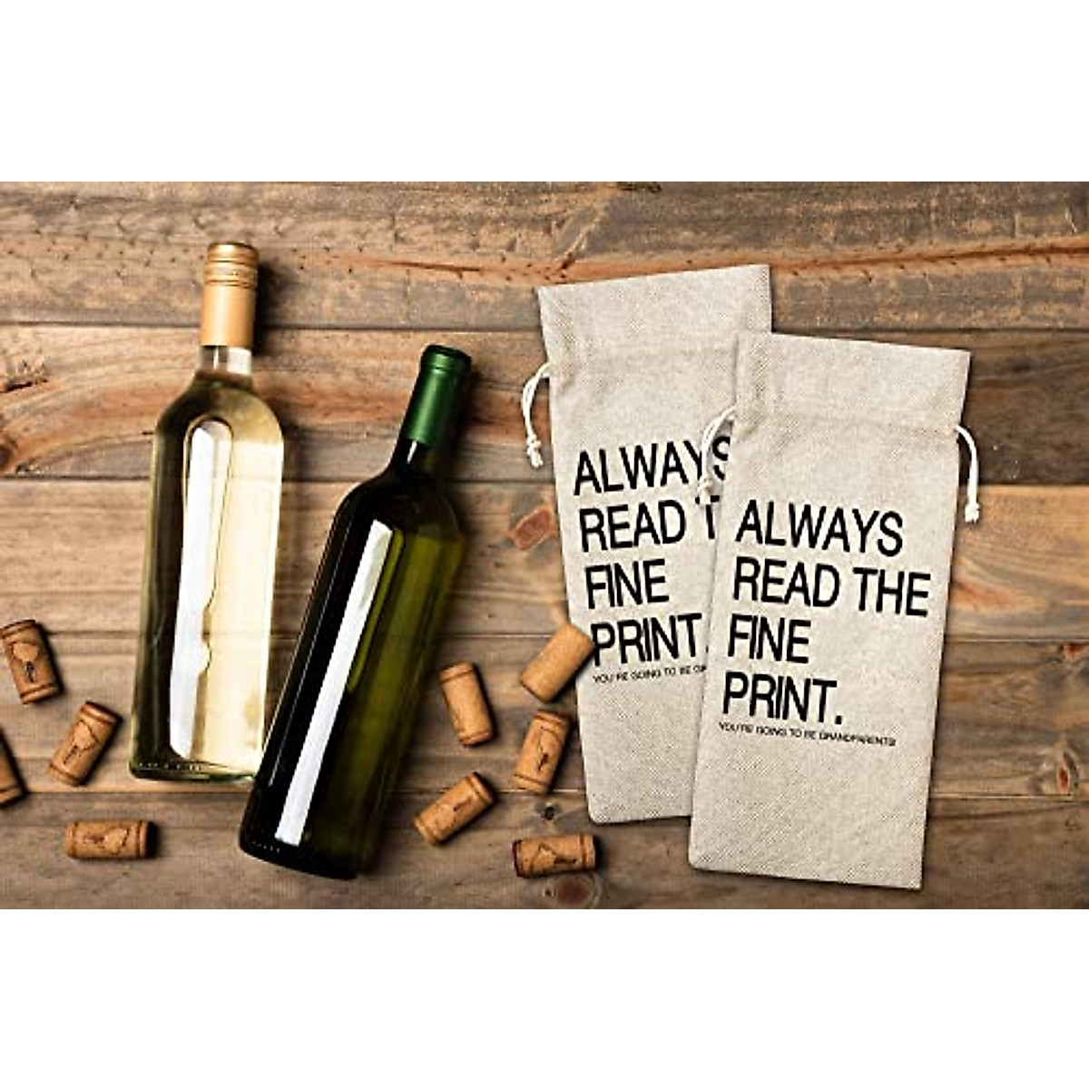 Baby Announcement Wine Bags, You Are Going To Be Grandparents, Personalized Pregnancy Gift, Grandparents Gift - 1 Pack (WINEDAI-034)