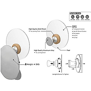 Heasa 4 Pack Hooks,No Drills Key Hooks, Hat Hooks, Storage Wall Mounted Coat Hanging Hook for Coat, Wardrobe Closet Towel Key Robe Hook (Aluminium Alloy)