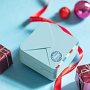 Phomemo M02S Pocket Printer- Mini Bluetooth Thermal Printer with 3 Rolls White Sticker Paper, Compatible with iOS + Android for Learning Assistance, Study Notes, Journal, Fun, Work, Cyan