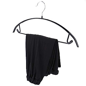Tosnail 10 Pack Non-Slip Sweater Hangers with Pants Bar, Suit Hanger Coat Hangers, Shirt Hangers, Dimple and Crease Free Hanger Closet Organizer - Black