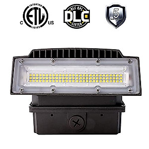 ELECALL LED Wall Pack Light 6600LM 50W 5000K Full Cut Off LED Security Outdoor Light Fixture,45°Adjustable,IP65 Waterproof,Led Wall Light for Garden House Driveway Patio Yard,150W HID Replacement,ETL